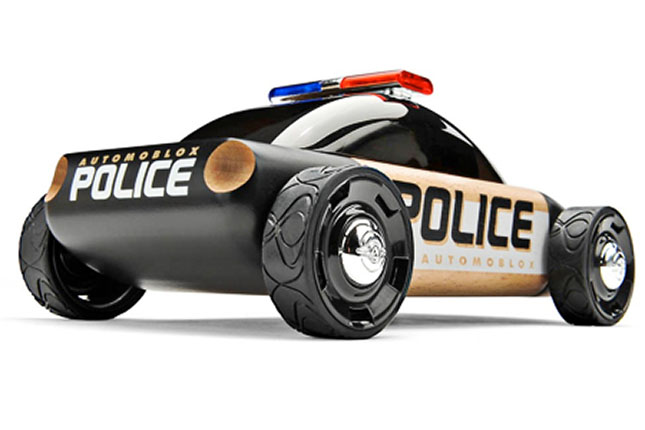 Automoblox S9 Police Car - - Fat Brain Toys
