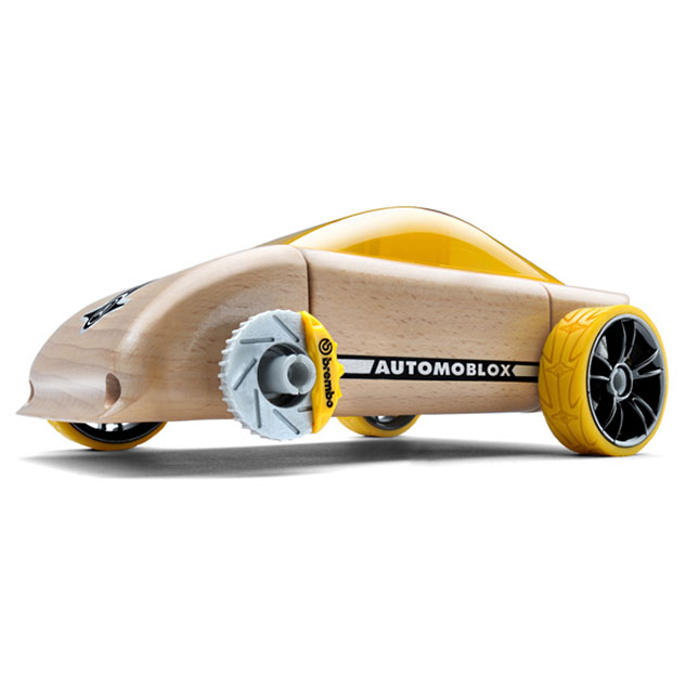 Automoblox C9 Sports Coupe - Yellow - - Fat Brain Toys