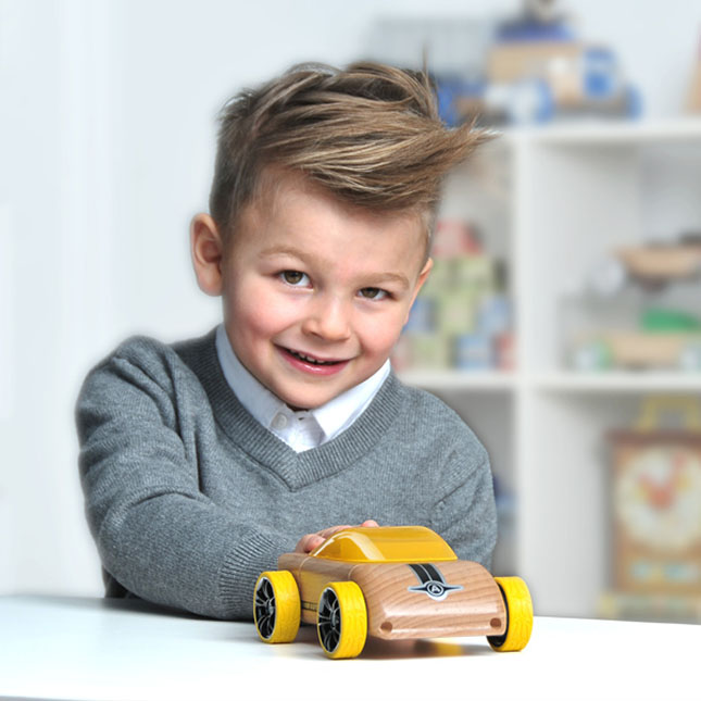 Automoblox C9 Sports Coupe - Yellow - - Fat Brain Toys