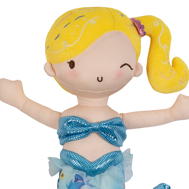 Mermaid Magic Doll Aqua - 10 inch - - Fat Brain Toys