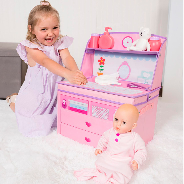 Perfectly Pink 10 pc Change Table & Doll Gift Set