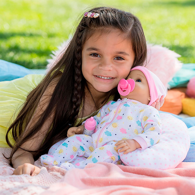 Sunshine Pink 7 pc Feeding Support & Doll Gift Set