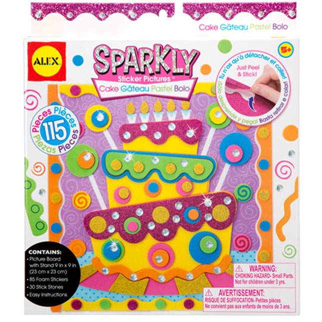 Sparkly Sticker Pictures - Cake - - Fat Brain Toys