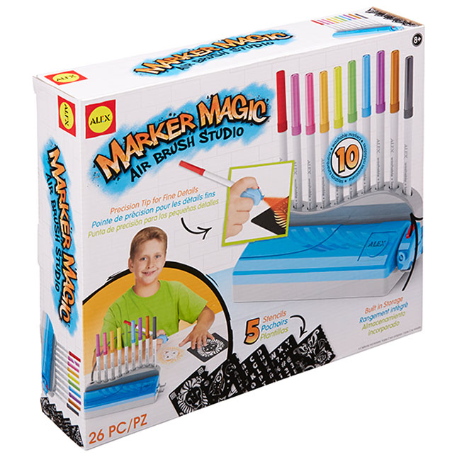 Marker Magic Air Brush Studio - - Fat Brain Toys