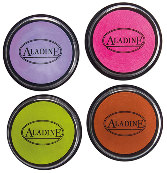 Aladine Stamp Pad Set 1 - Green, Pink, Brown, Purple