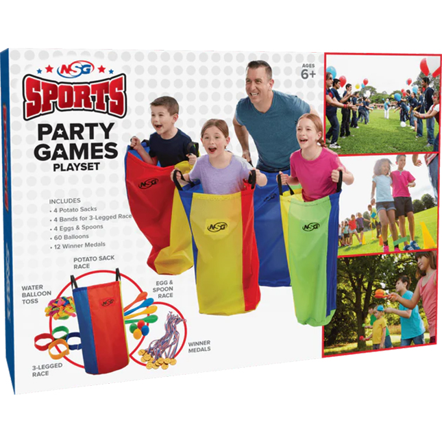 NSG Party Games Playset Outdoor Games - 16 pc - Best for Ages 6 to 12