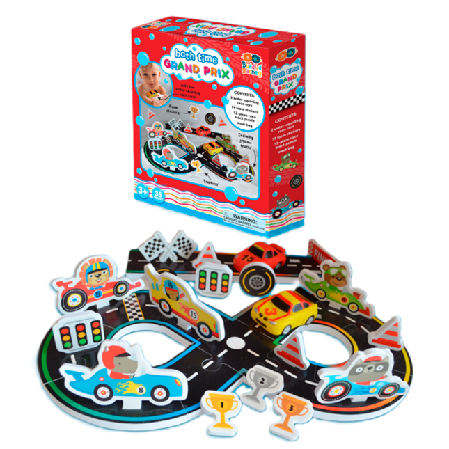 Bath Time Grand Prix Racing Car Set - Best Bath Toys for Ages 3 to 6