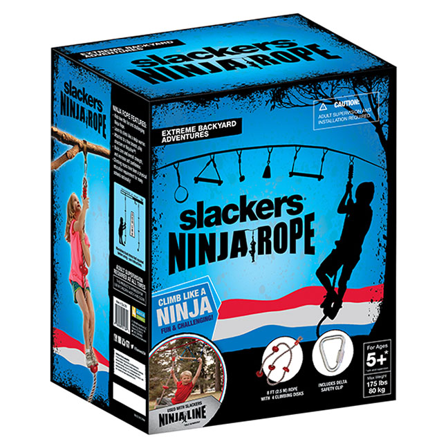 Slackers Ninja Climbing Rope with Foot Holds - 8 Foot