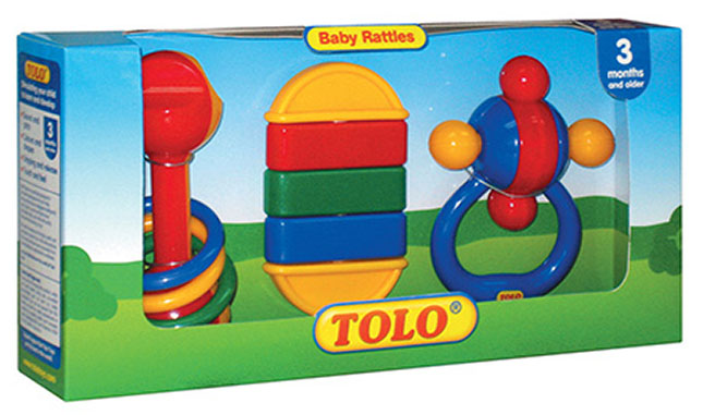 TOLO Deluxe Baby Rattles - - Fat Brain Toys