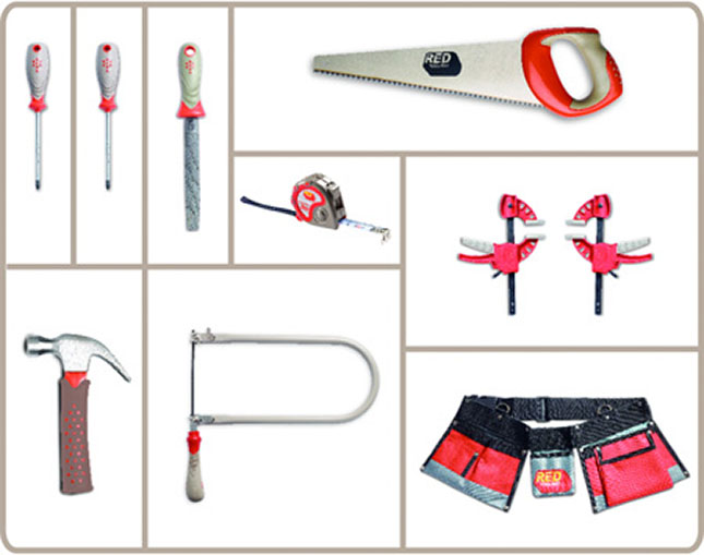 Red Toolbox 10 piece Toolset - - Fat Brain Toys