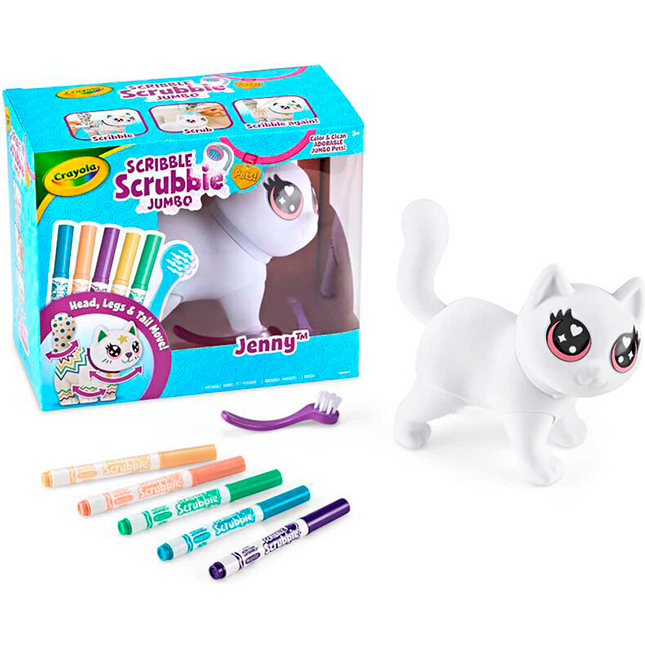 Crayola Scribble Scrubbie Poseable Jumbo Cat - Jenny