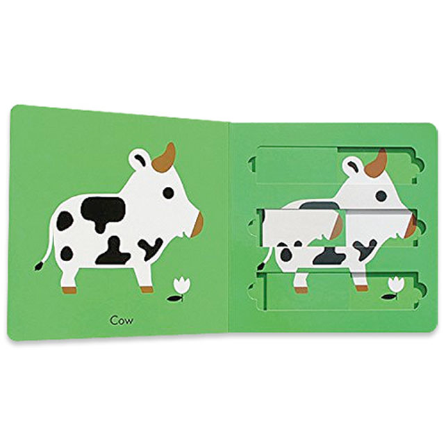 Farm Animals My First Slide-&-Play Book - - Fat Brain Toys