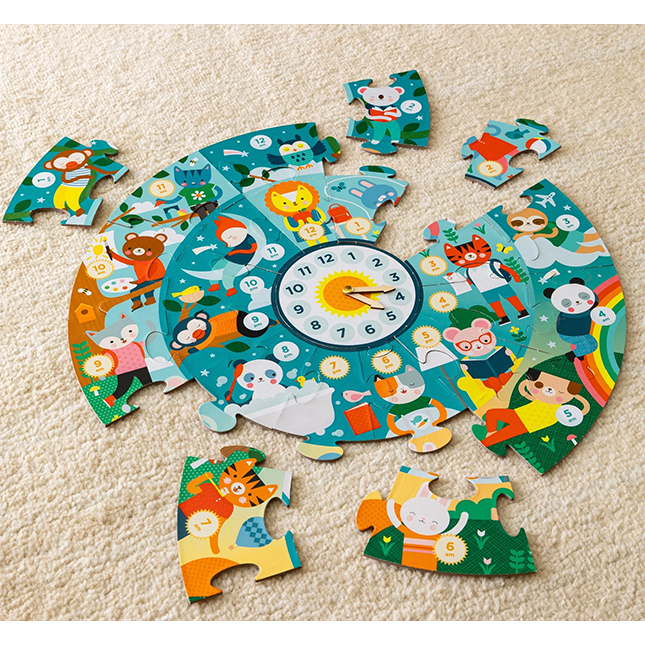 Telling the Time Floor Puzzle - Best for Ages 3 to 7