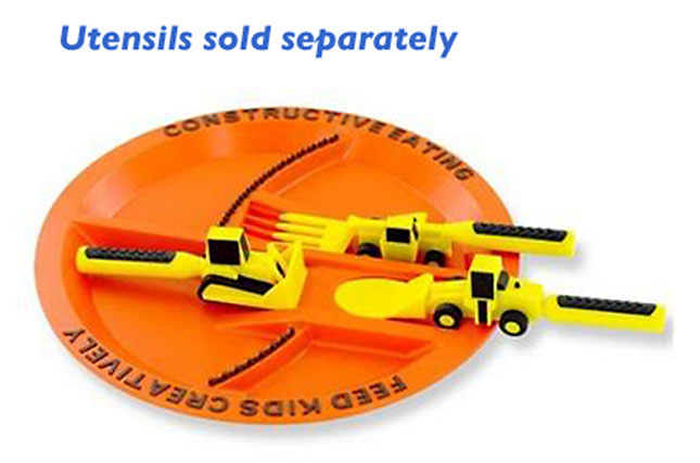 Constructive Eating Construction Plate - Best for 2 year olds