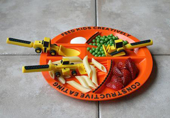Constructive Eating Construction Plate - Best for 2 year olds