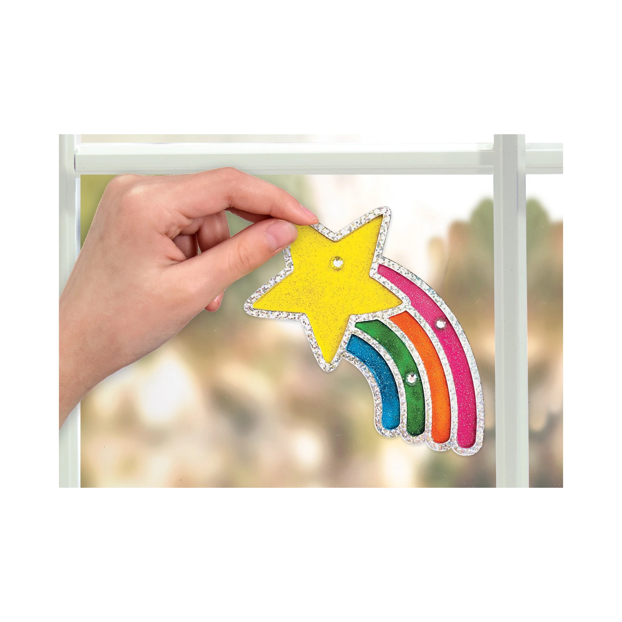 Rainbow Sprinkles Easy Sparkle Window Art - Best for Ages 6 to 11