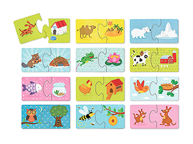 2-Piece First Puzzles - Where Animals Live - - Fat Brain Toys