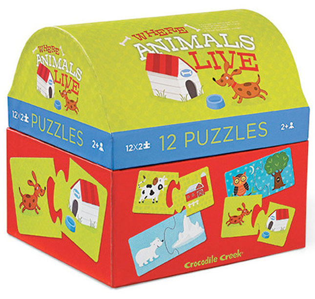 2-Piece First Puzzles - Where Animals Live - - Fat Brain Toys