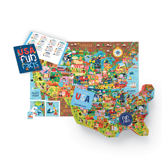 200pc USA Puzzle - Best History & Geography for Ages 6 to 11