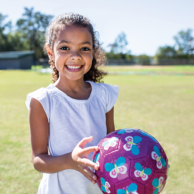 Size 3 Glitter Soccer Ball - Butterfly - Best for Ages 3 to 8