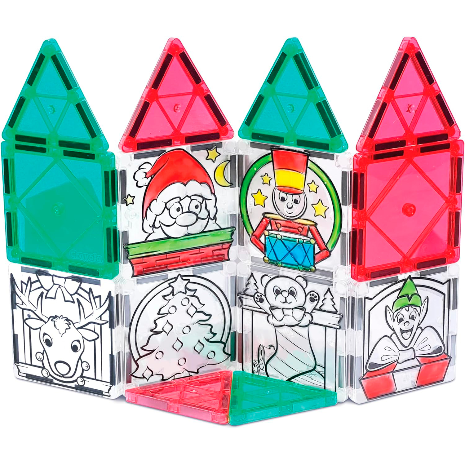 Crayola PaintOn Holiday Magnetic Tile 18 pc Set - - Fat Brain Toys
