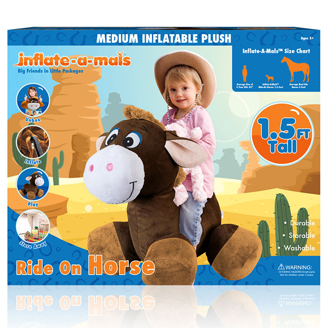 Inflate-a-mals Ride On Animals - Horse - - Fat Brain Toys