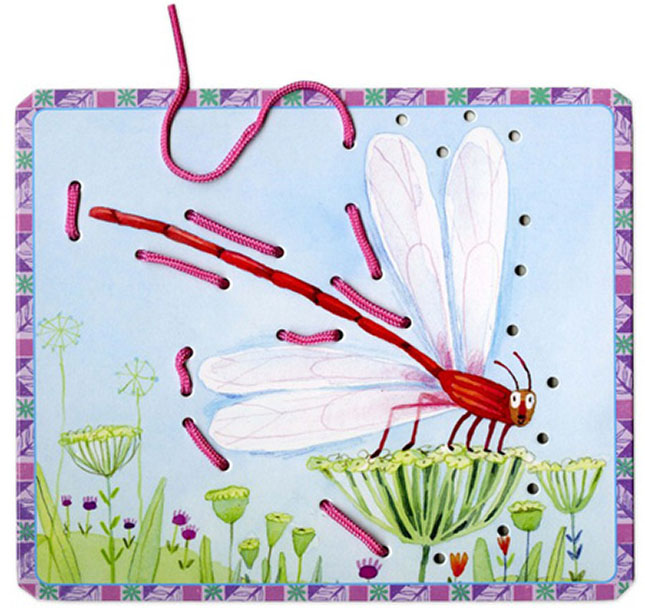 Friendliest Bug Lacing Cards - - Fat Brain Toys