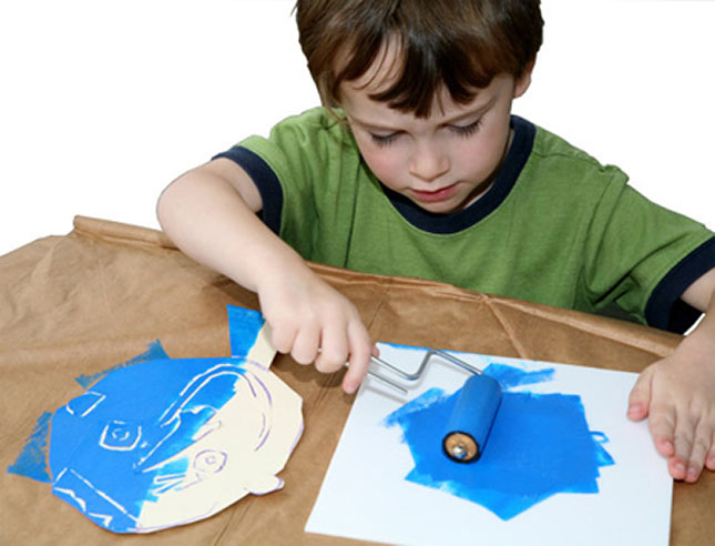 Collage Printmaking Kit - - Fat Brain Toys