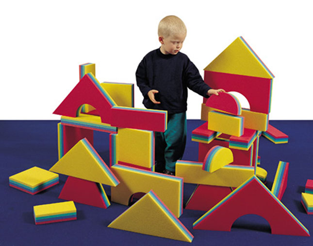 Jumbo Textured Blocks - 16 pieces - - Fat Brain Toys