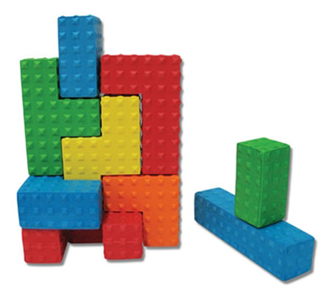 Sensory Puzzle Blocks - 18 pc - - Fat Brain Toys