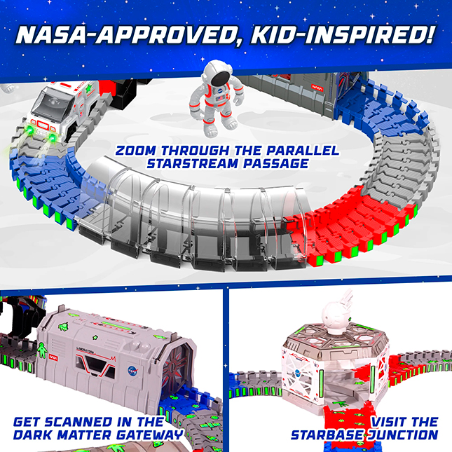 Lunar Loop NASA Space Tracks Playset 225 Pieces - - Fat Brain Toys