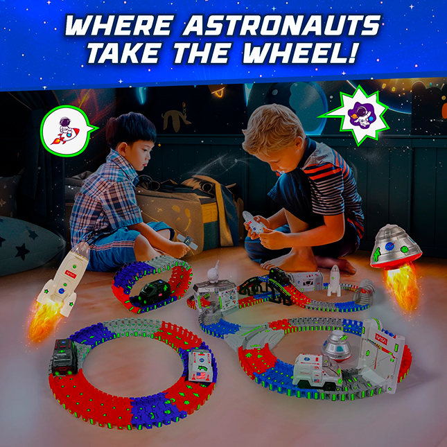 Lunar Loop NASA Space Tracks Playset 225 Pieces - - Fat Brain Toys