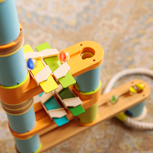 Bamboo Builder Marble Run - - Fat Brain Toys