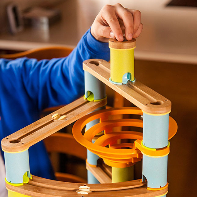 Bamboo Builder Marble Run - - Fat Brain Toys