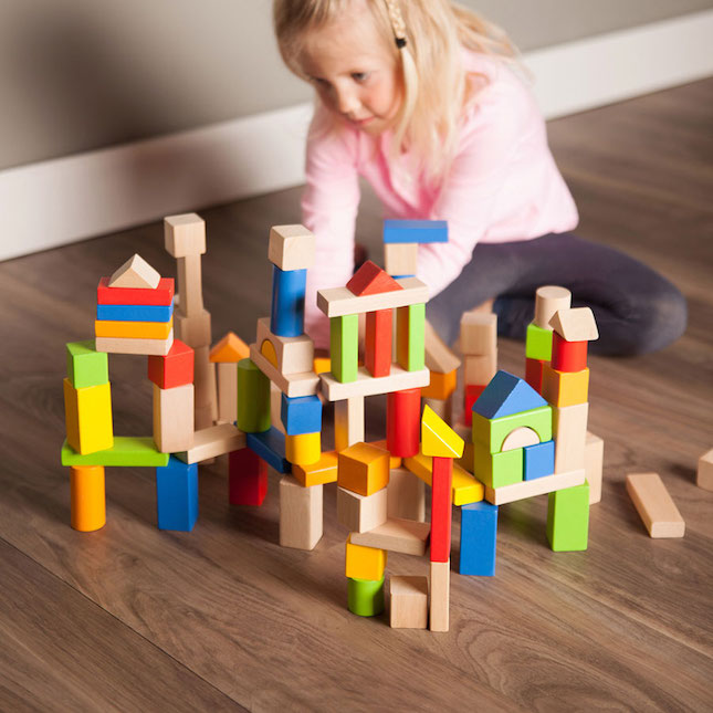 TimberBlocks - 100 Piece Wooden Block Set - Building & Construction
