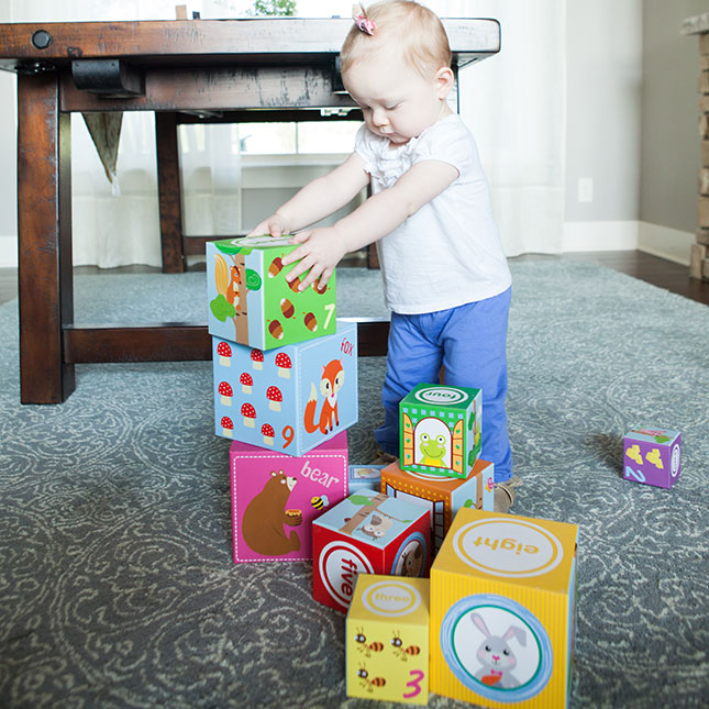Woodland Friends Stacking Cubes - Baby Gear - Fat Brain Baby