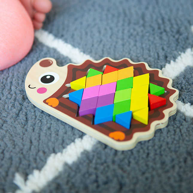 Play Pattern Puzzle - Owl & Hedgehog - - Fat Brain Toys