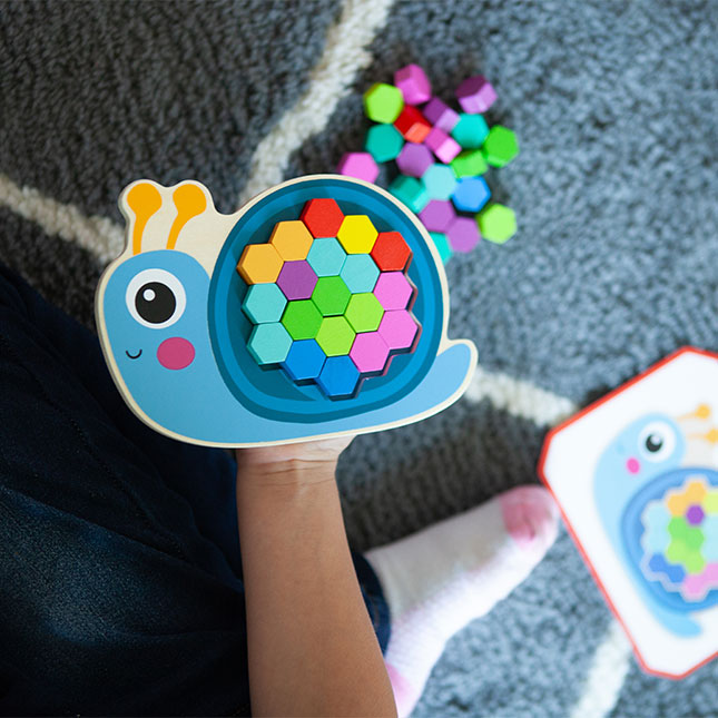 Play Pattern Puzzle - Snail & Turtle - - Fat Brain Toys