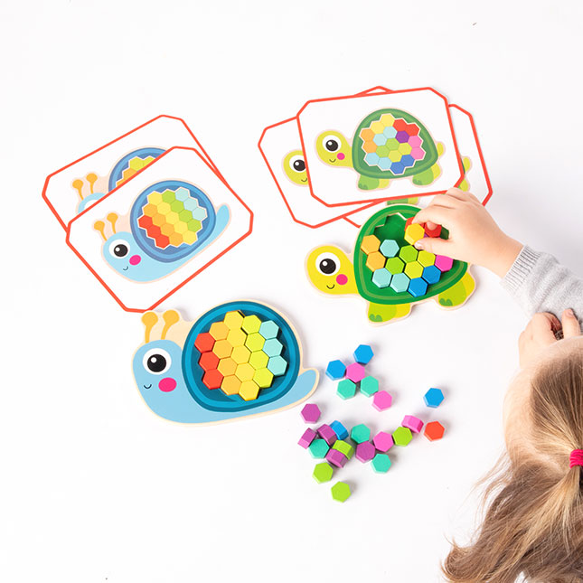 Play Pattern Puzzle - Snail & Turtle - - Fat Brain Toys
