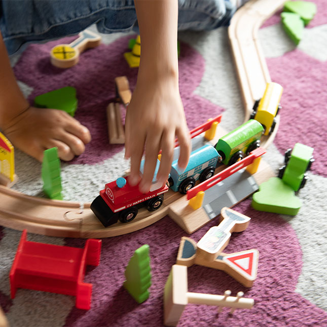 Wooden Express 100 Piece Train Set - Best for Ages 3 to 4