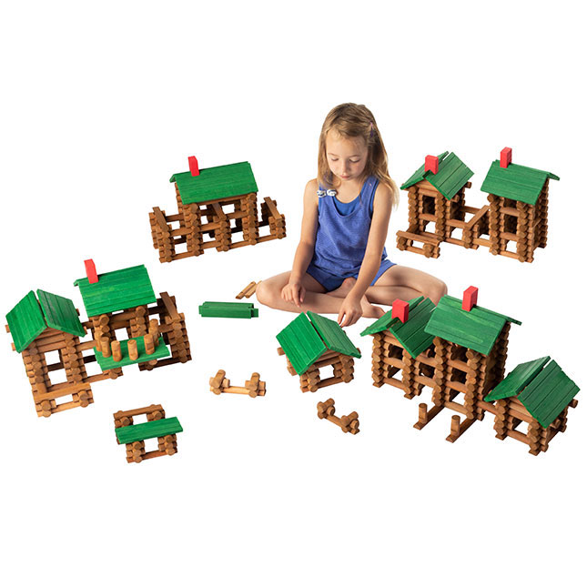Timber Log Builders - 699 Piece Set - - Fat Brain Toys