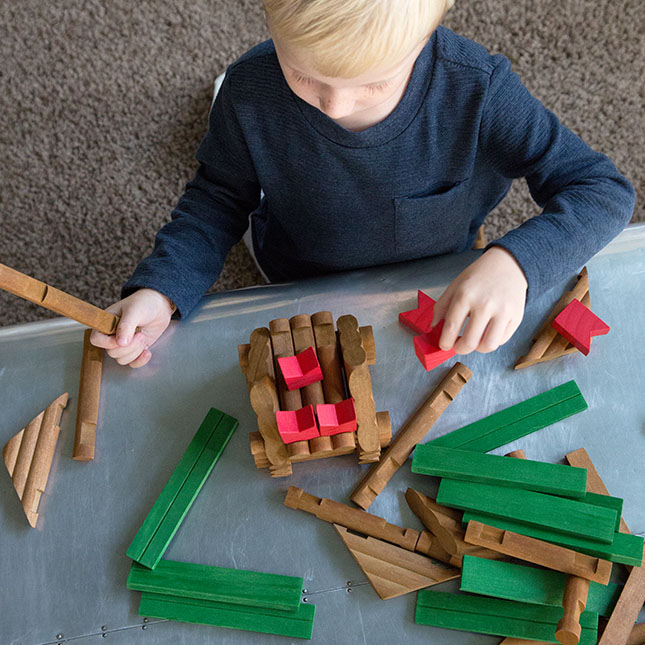 Timber Log Builders - 699 Piece Set - - Fat Brain Toys
