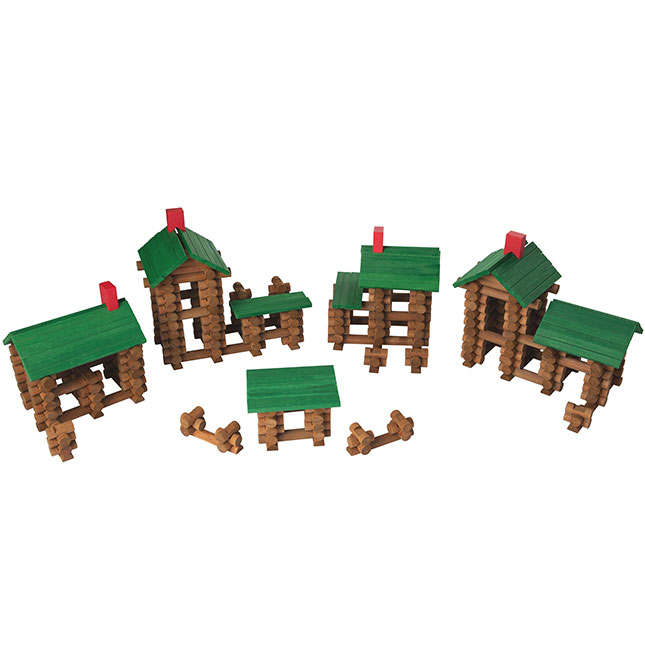 Timber Log Builders - 450 Piece Set - - Fat Brain Toys