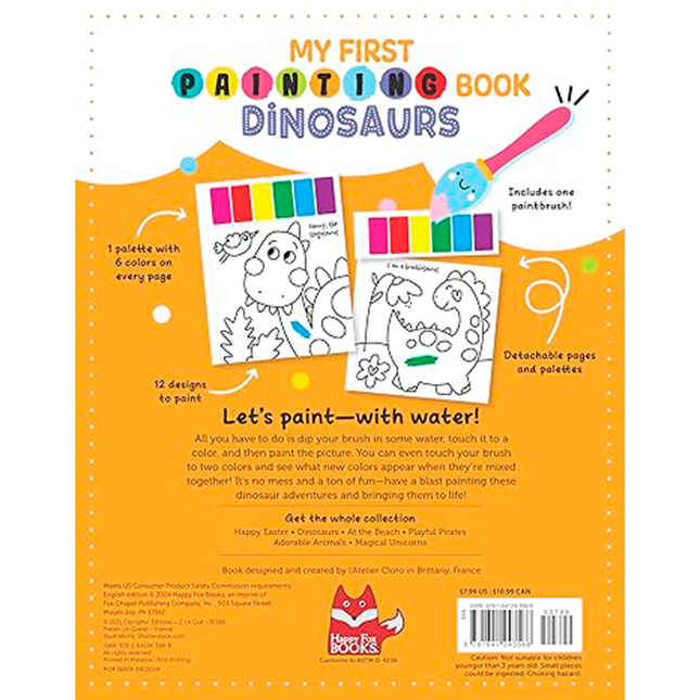 My First Painting Book - Dinosaurs - - Fat Brain Toys