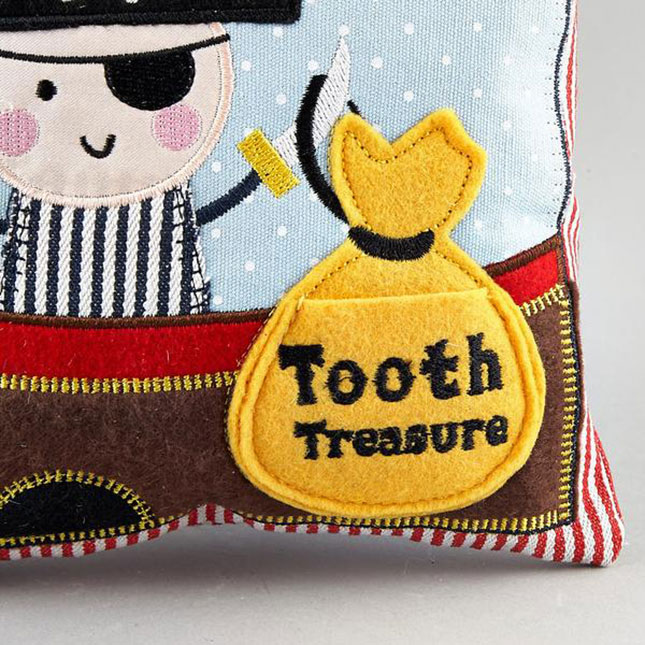Pirate Tooth Fairy Cushion - - Fat Brain Toys