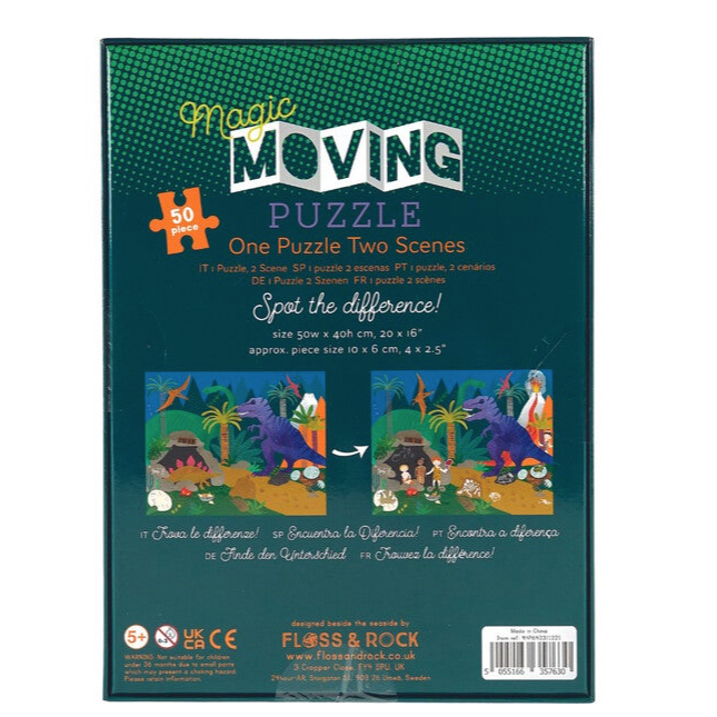 Dino Magic Moving Puzzle - 50pc - Best Puzzles for Ages 5 to 8