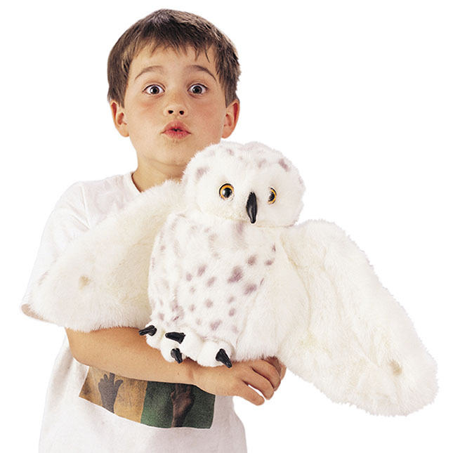 Snowy Owl Puppet - - Fat Brain Toys