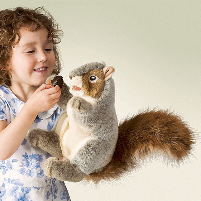 Gray Squirrel Puppet - - Fat Brain Toys