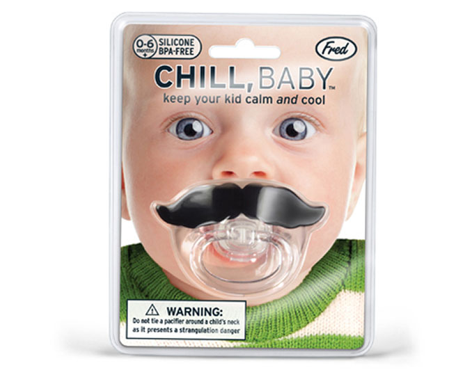 Chill Baby Mustache Pacifier - - Fat Brain Toys