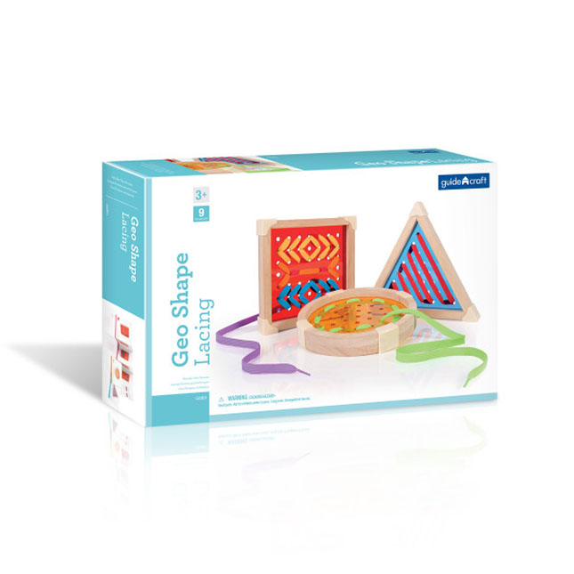 Geo Shape Lacing Set - - Fat Brain Toys